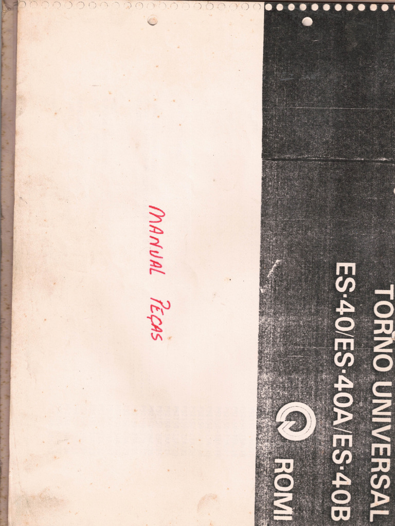Manual Torno ROMI ES-40B (Parte1) | PDF