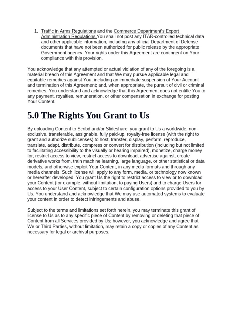 ITAR Compliance and Content Licensing | PDF | License | Legal Remedy