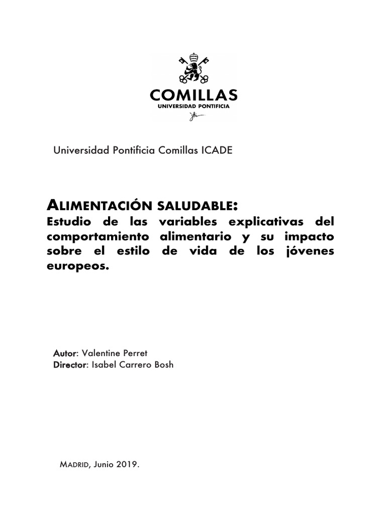 TFG - Valentine Perret | PDF | Obesidad | Desnutrición