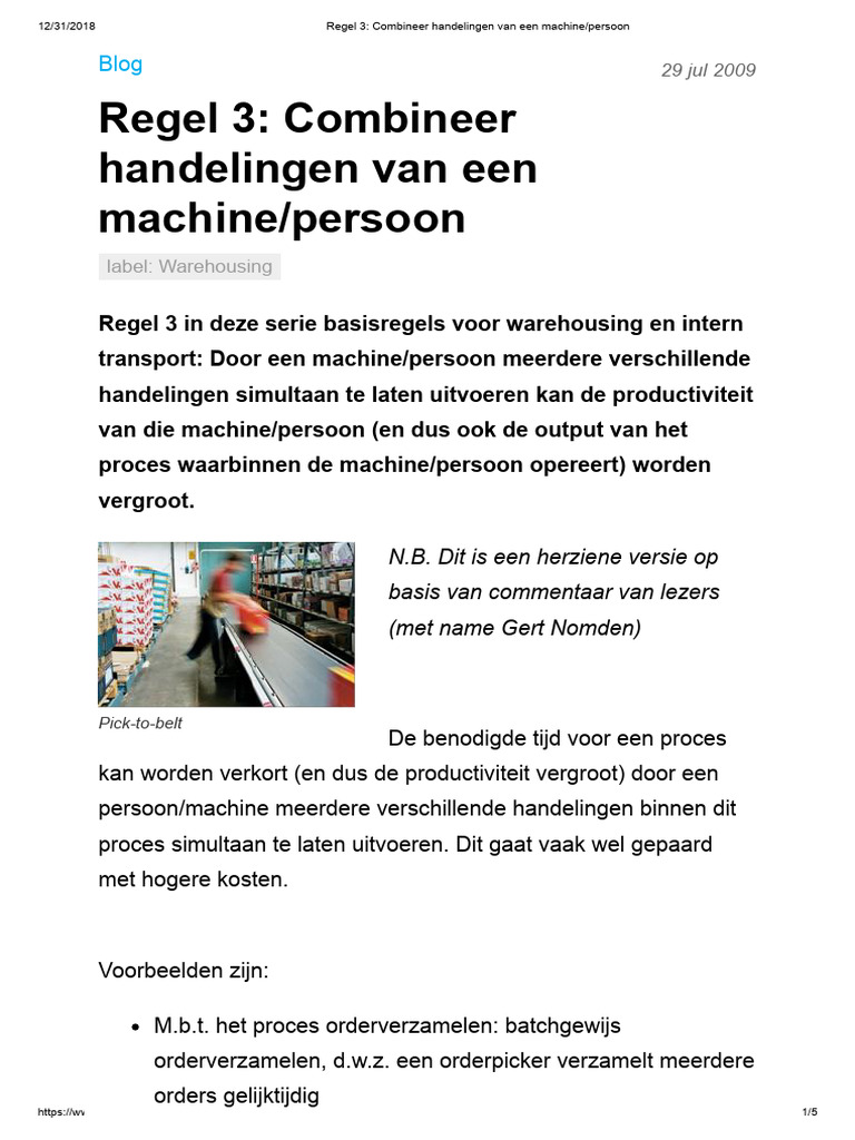 Regel 3 - Combineer Handelingen Van Een Machine - Persoon | PDF
