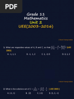 Grade 12 Maths Unit 2 UEE 2005-2016 | PDF