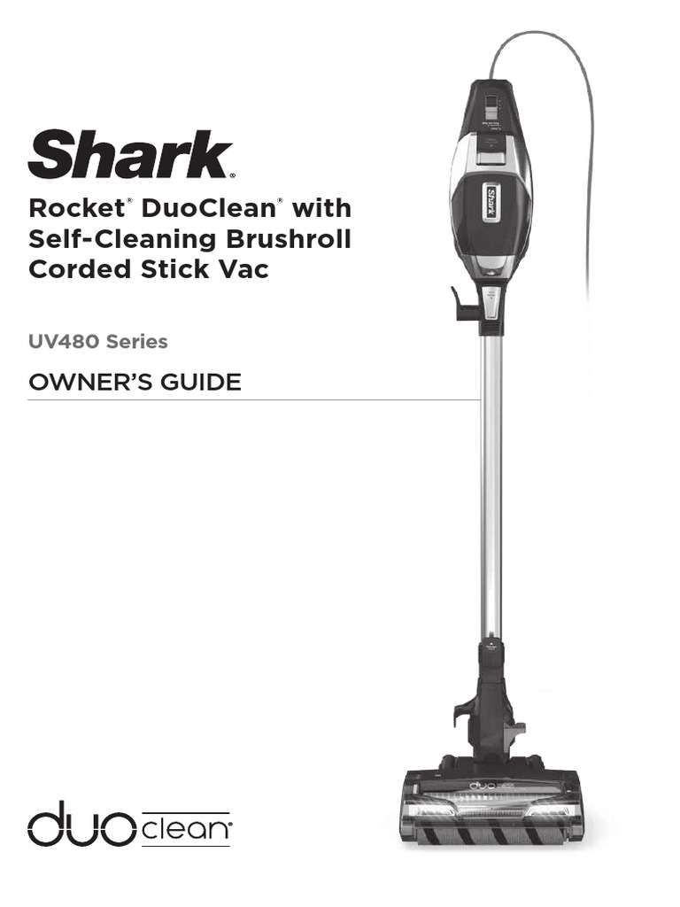 Shark UV480 Rocket Vacuum User Manual | PDF | Vacuum Cleaner | Brush