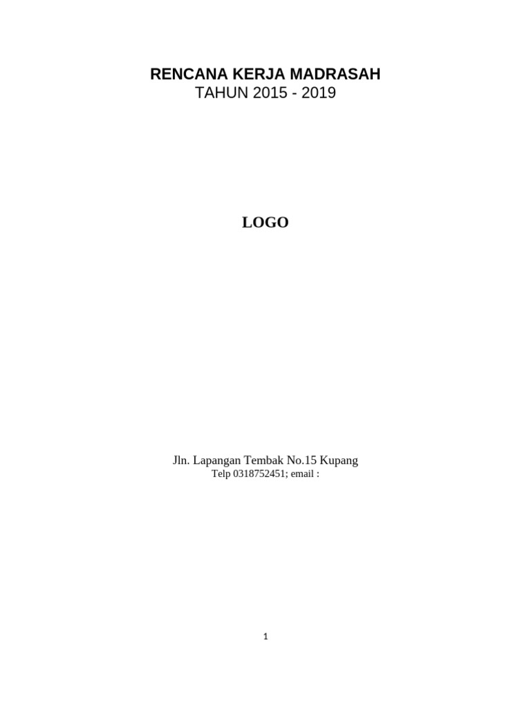 Rkm-Rkas Madrasah Contoh | PDF