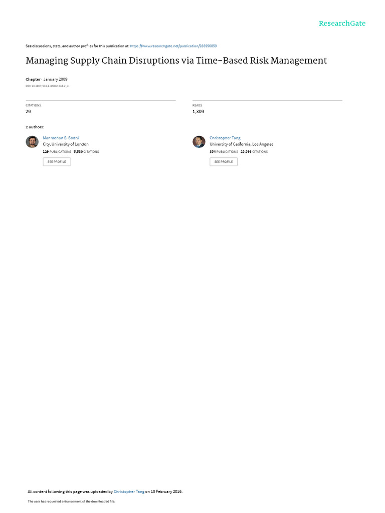 book-chapter3 | PDF | Supply Chain | Risk Management