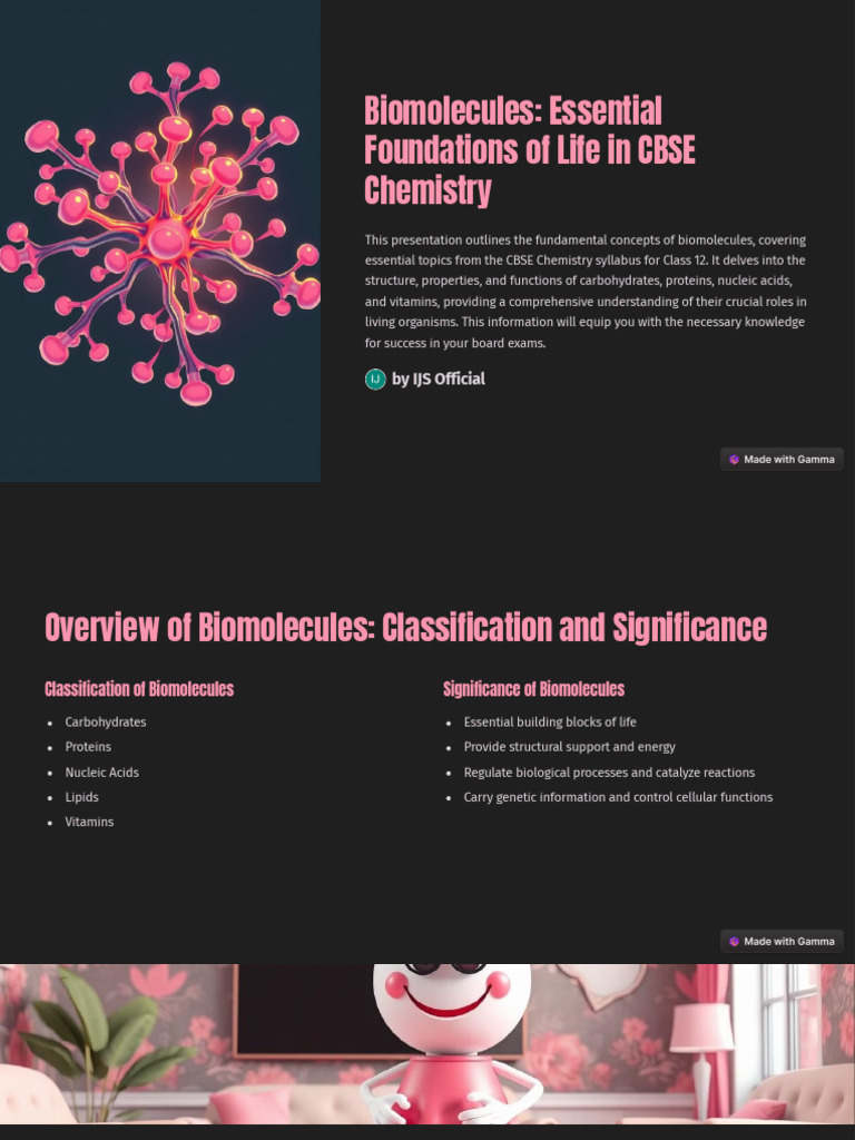 Biomolecules Essential Foundations of Life in CBSE Chemistry | PDF ...