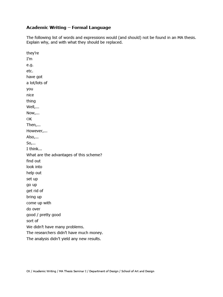 Academic Writing handout | PDF | Verb | Subject (Grammar)