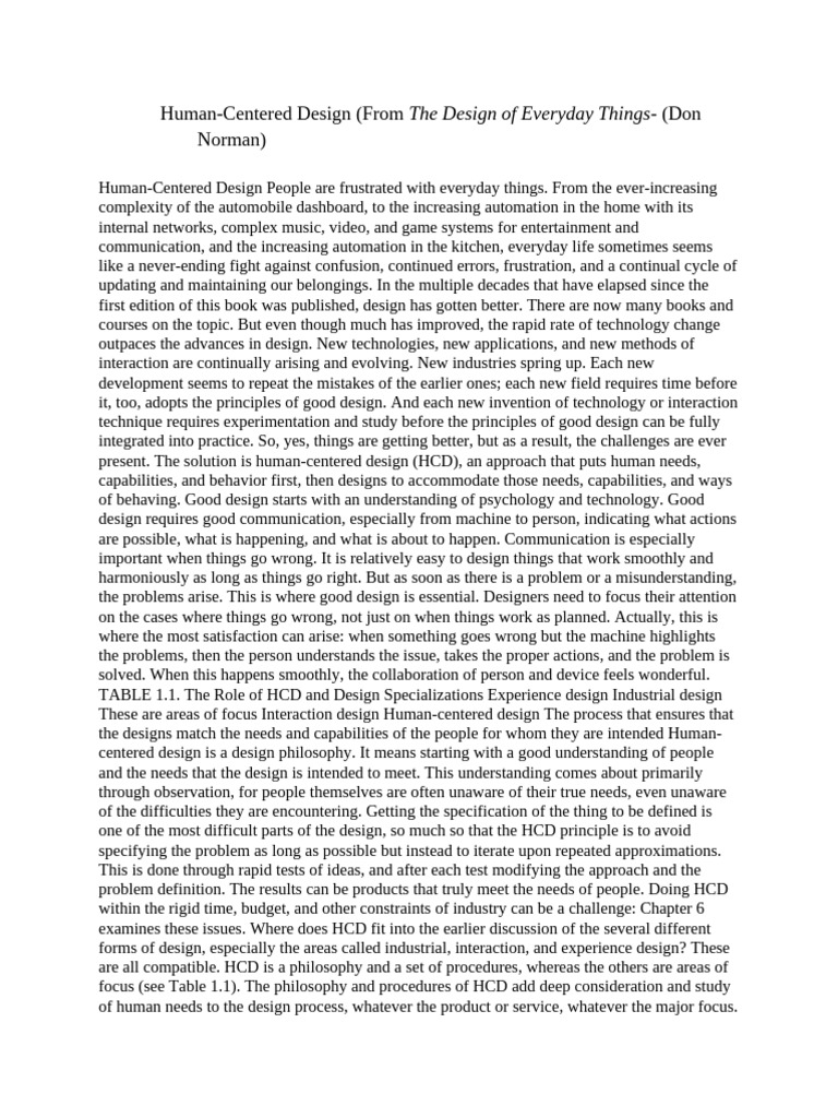 Human Centered Design | PDF | Communication | Cognition
