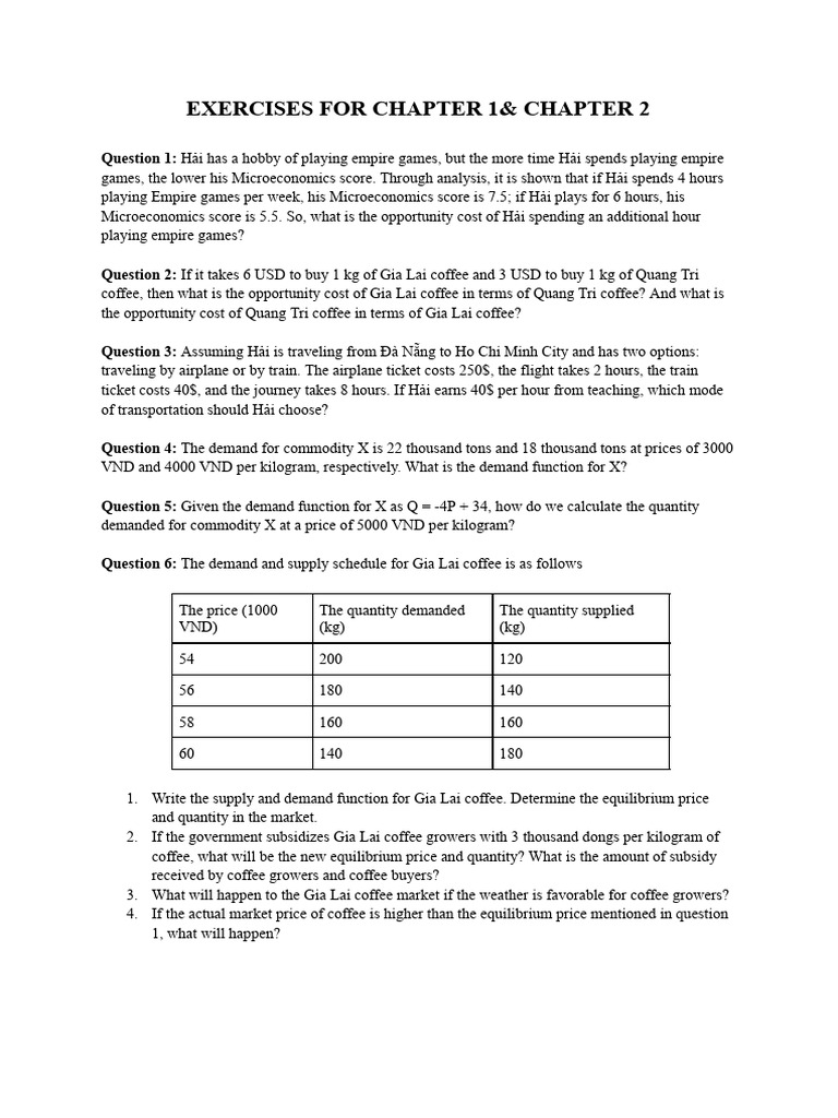 Opportunity Cost and Demand Analysis | PDF | Prices | Microeconomics