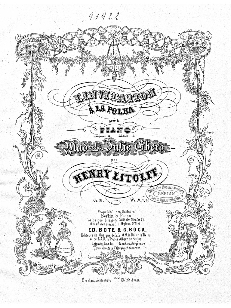 Henry Charles Litolff - Linvitation A La Polka | PDF