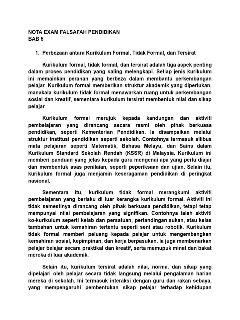 Nota Exam Falsafah | PDF