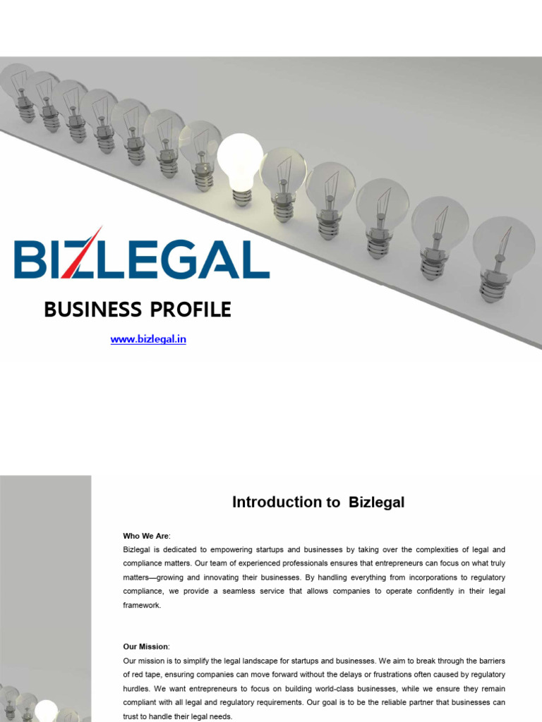 Bizlegal: Legal Services for Startups | PDF | Limited Liability ...