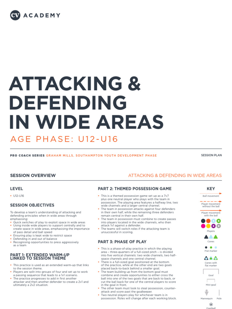 Graham Mills Southampton U15 Attacking and Defending in Wide Areas ...