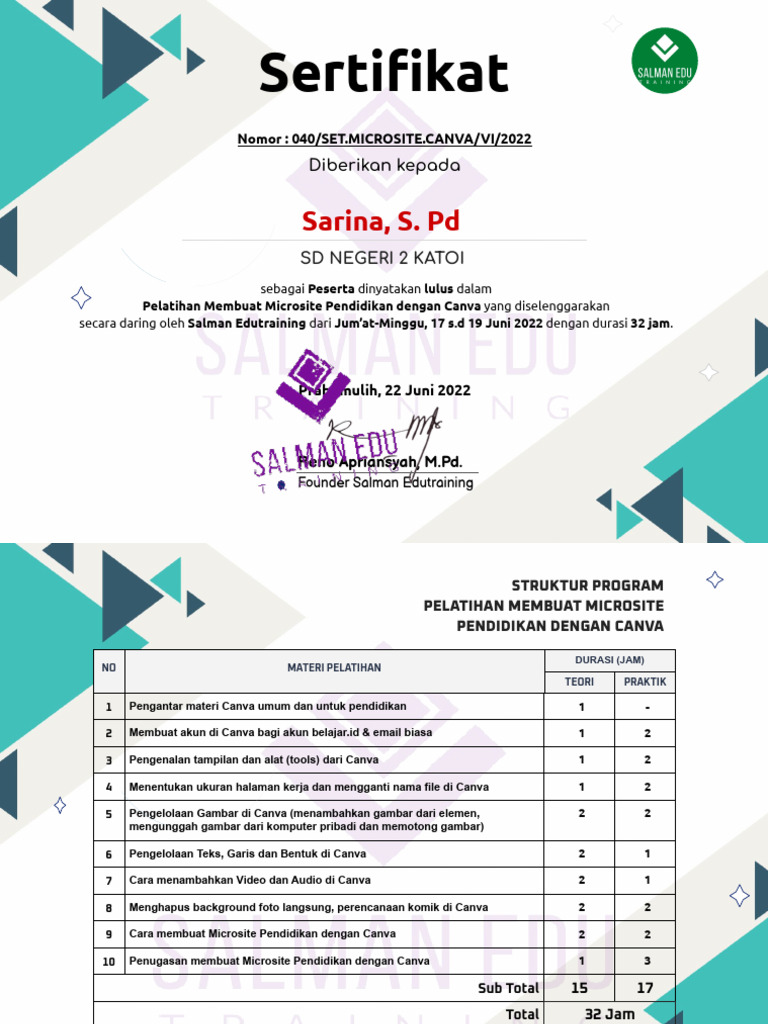 Sarina, S. Pd-1 | PDF