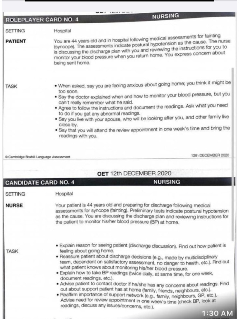 OET Speaking | PDF