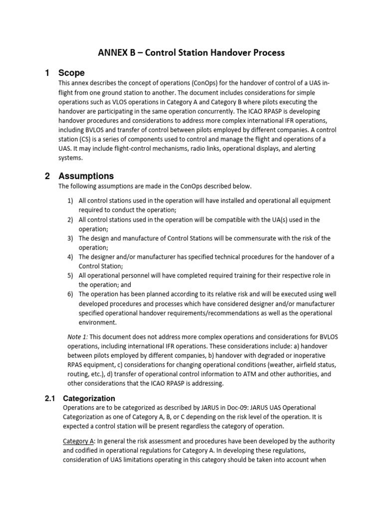 UAS Control Station Handover Process | PDF | Air Traffic Control ...