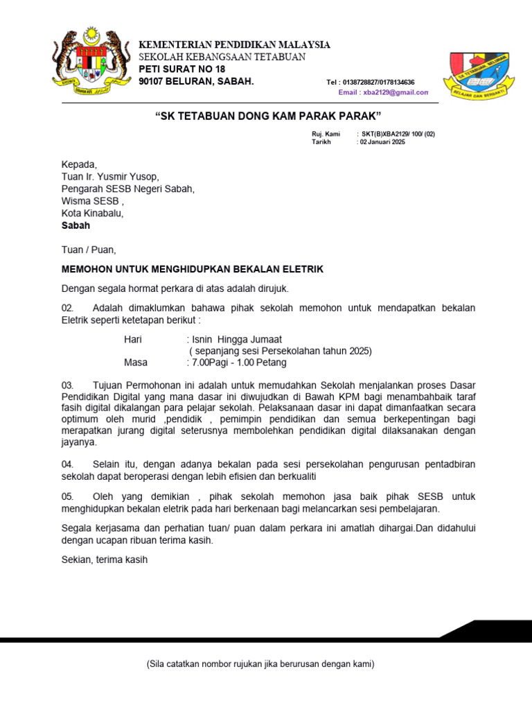 Copy5-SURAT SESB PEMBELAJARAN | PDF