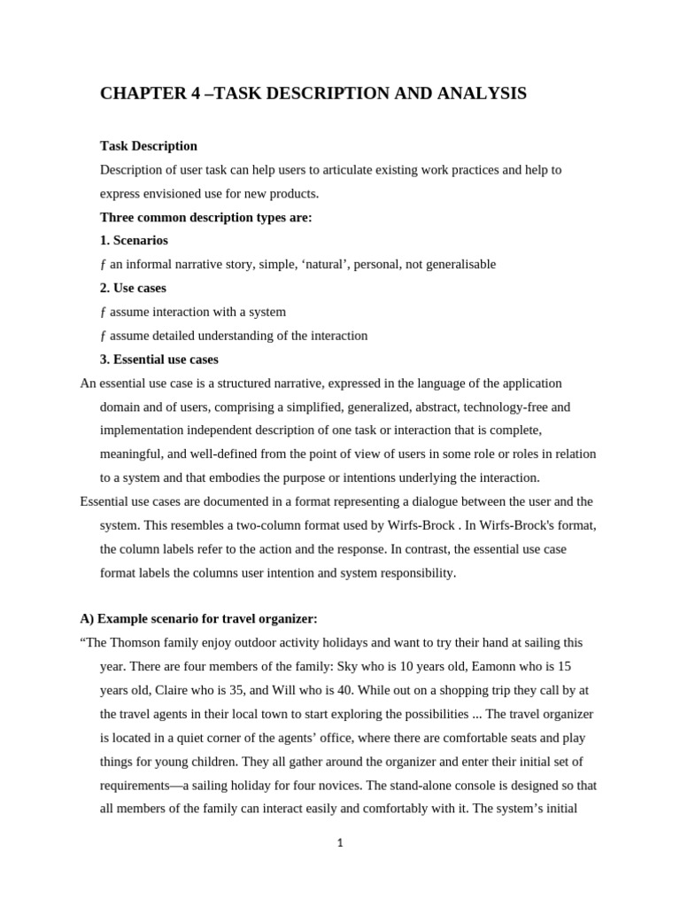 Understanding Task Descriptions | PDF | Use Case | Information Technology