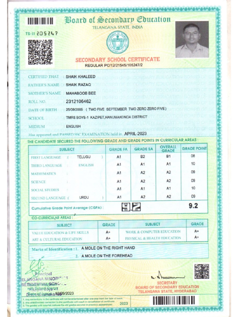 SH Classxcertificate | PDF