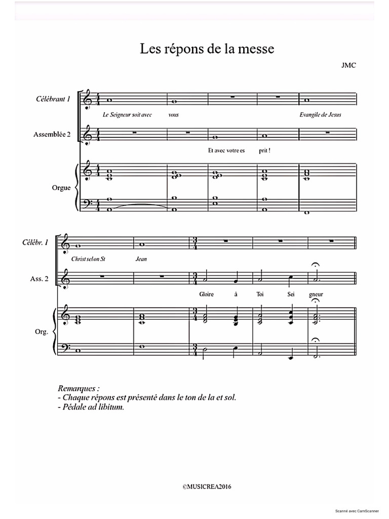 Les Réponds de La Messe | PDF