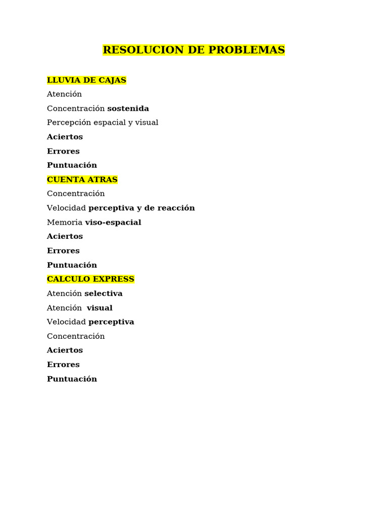 Descripcion de Ejercicios - RESOLUCION PROBLEMAS | PDF