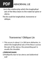 Unstable Lie in Pregnancy Explained | PDF | Fetus | Childbirth