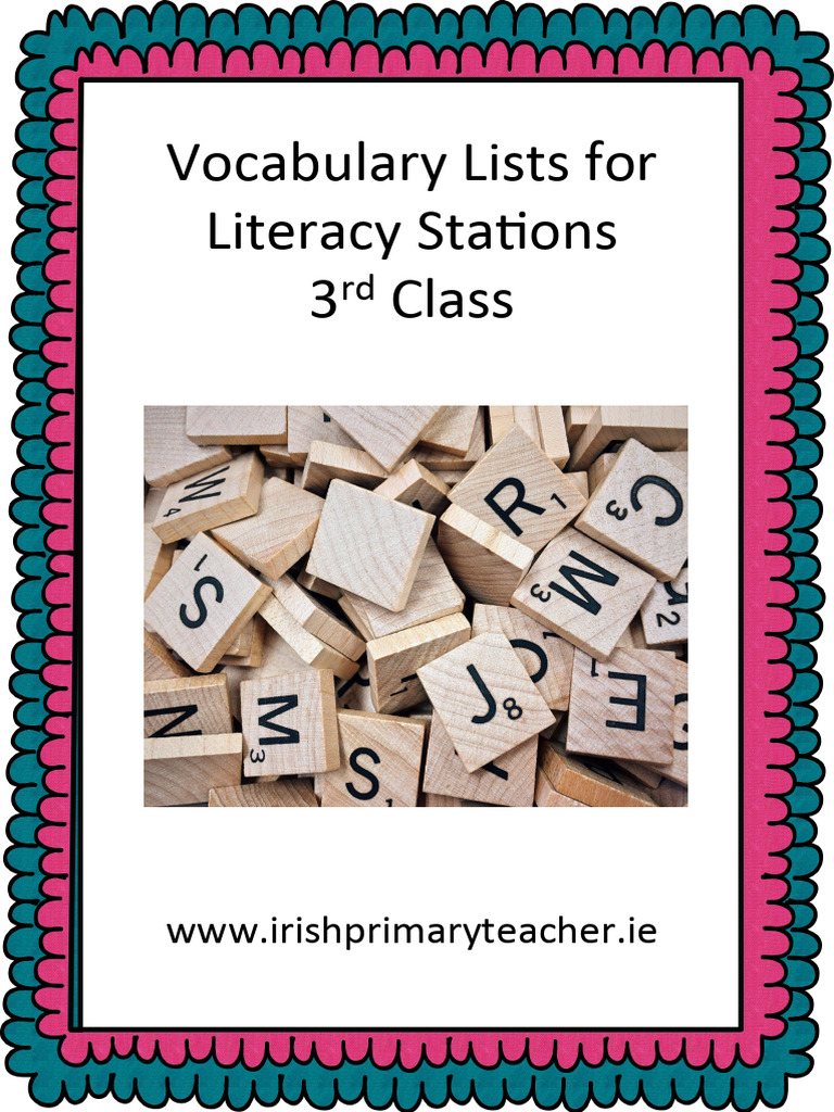Vocabulary for 3rd Class Literacy | PDF