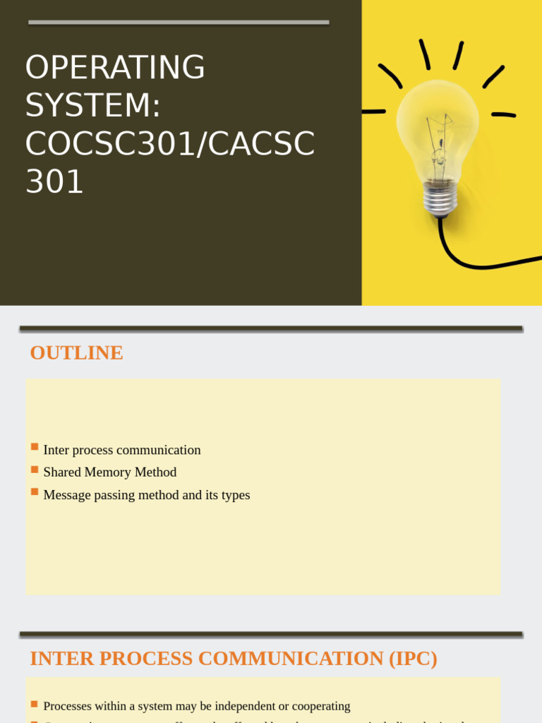 Lec IPC, Message Passing | PDF | Process (Computing) | Message Passing