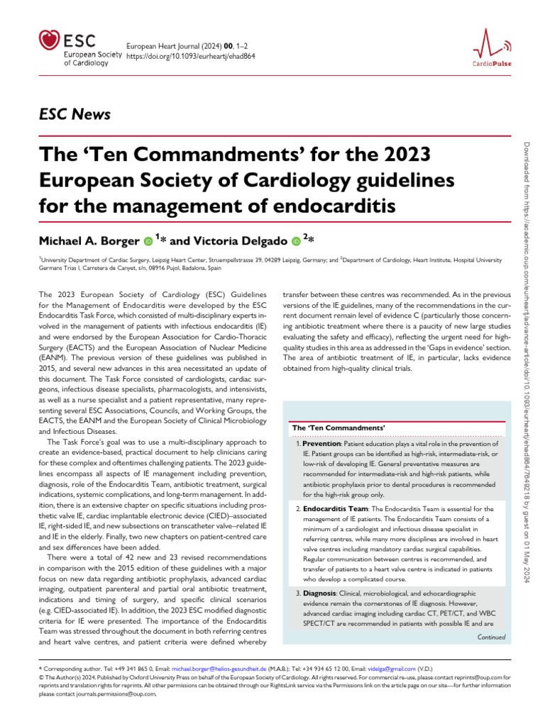 The ‘Ten Commandments’ for the 2023 European Society of Cardiology ...