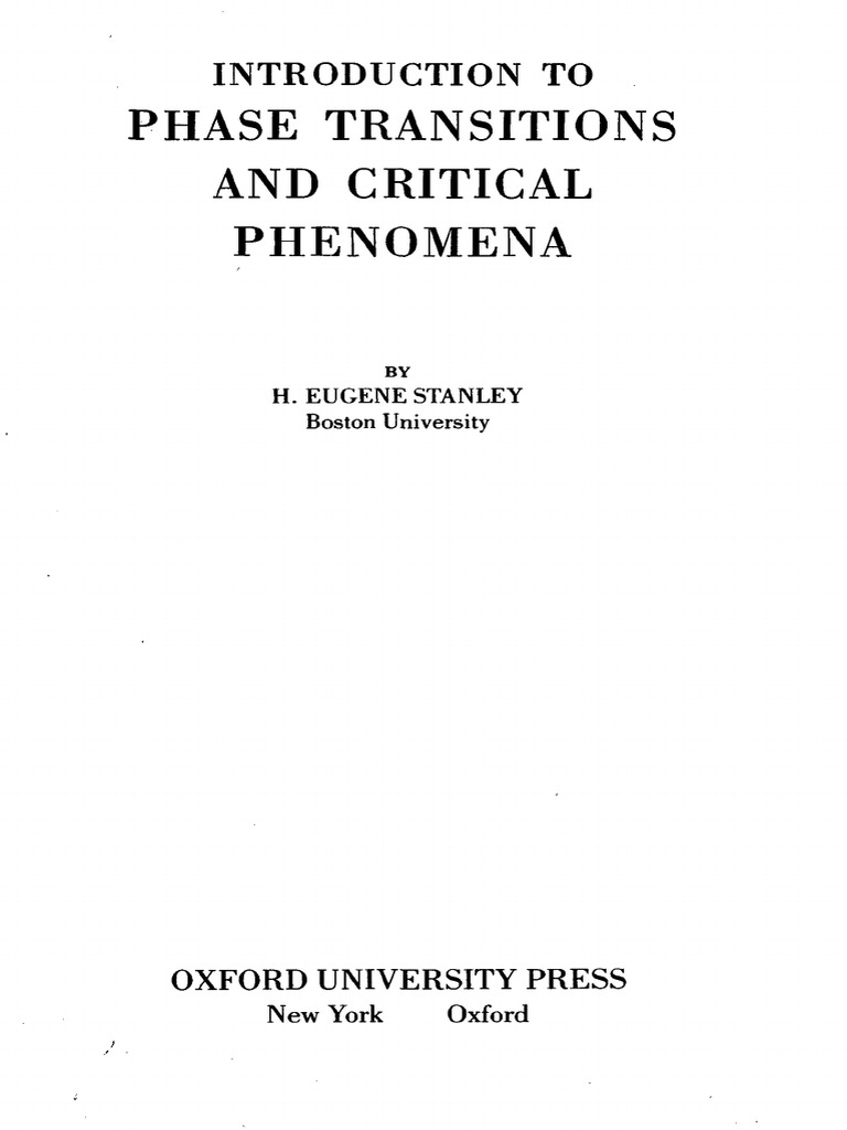 Introduction To Phase Transitions and CR | PDF | Quantum Field Theory ...
