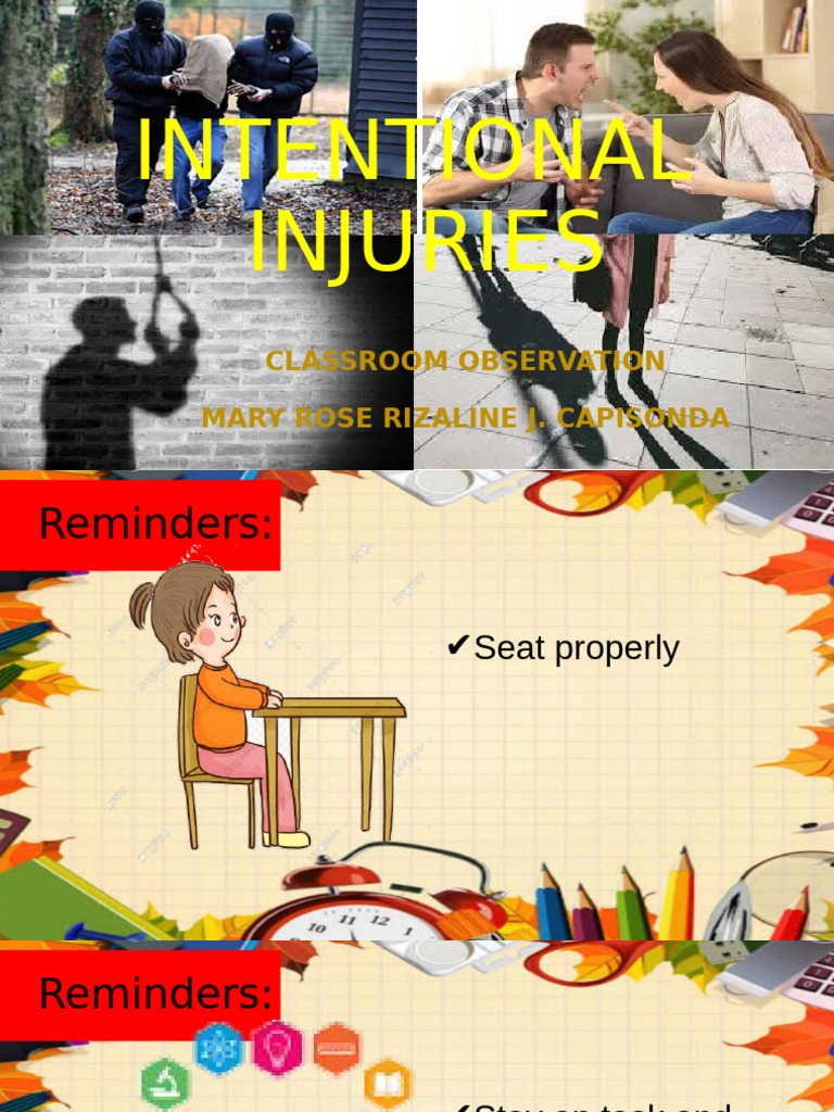 Understanding Intentional Injuries in Classrooms | PDF | Rape | Stalking