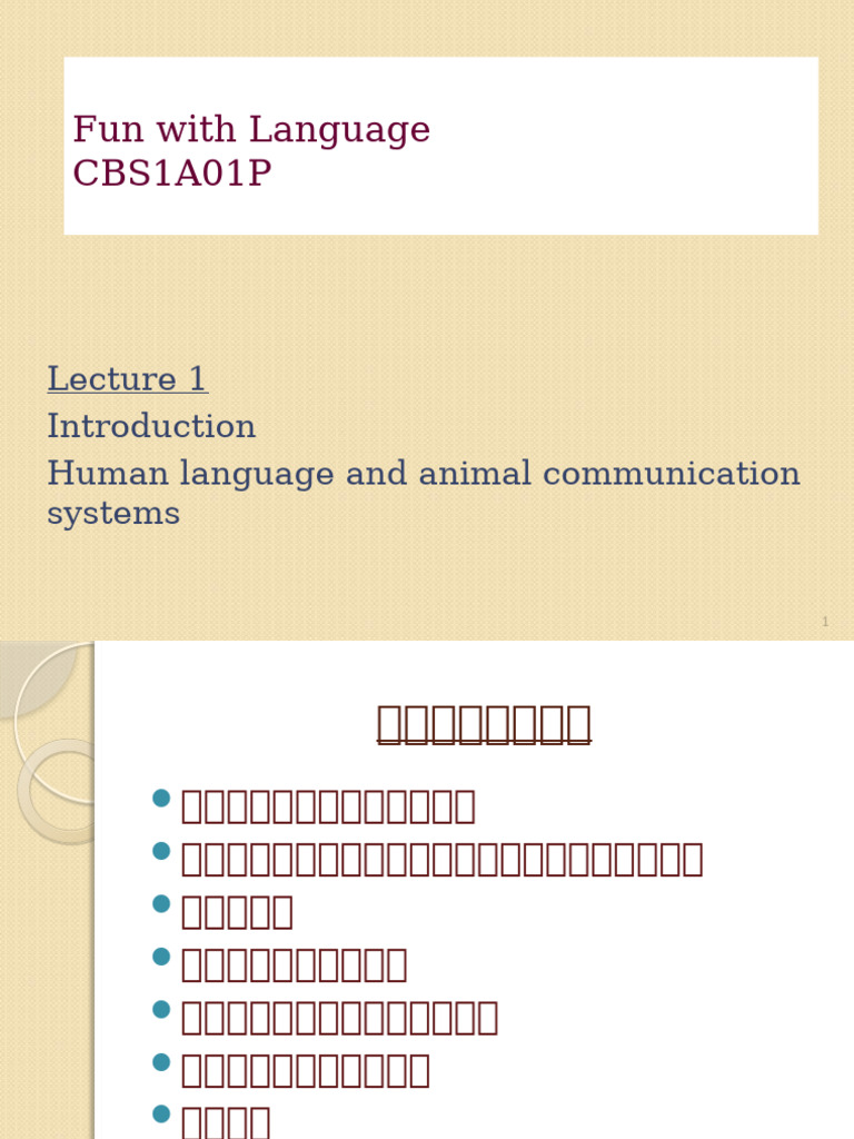 CBS1A01P-Fun With Language-L01 | PDF