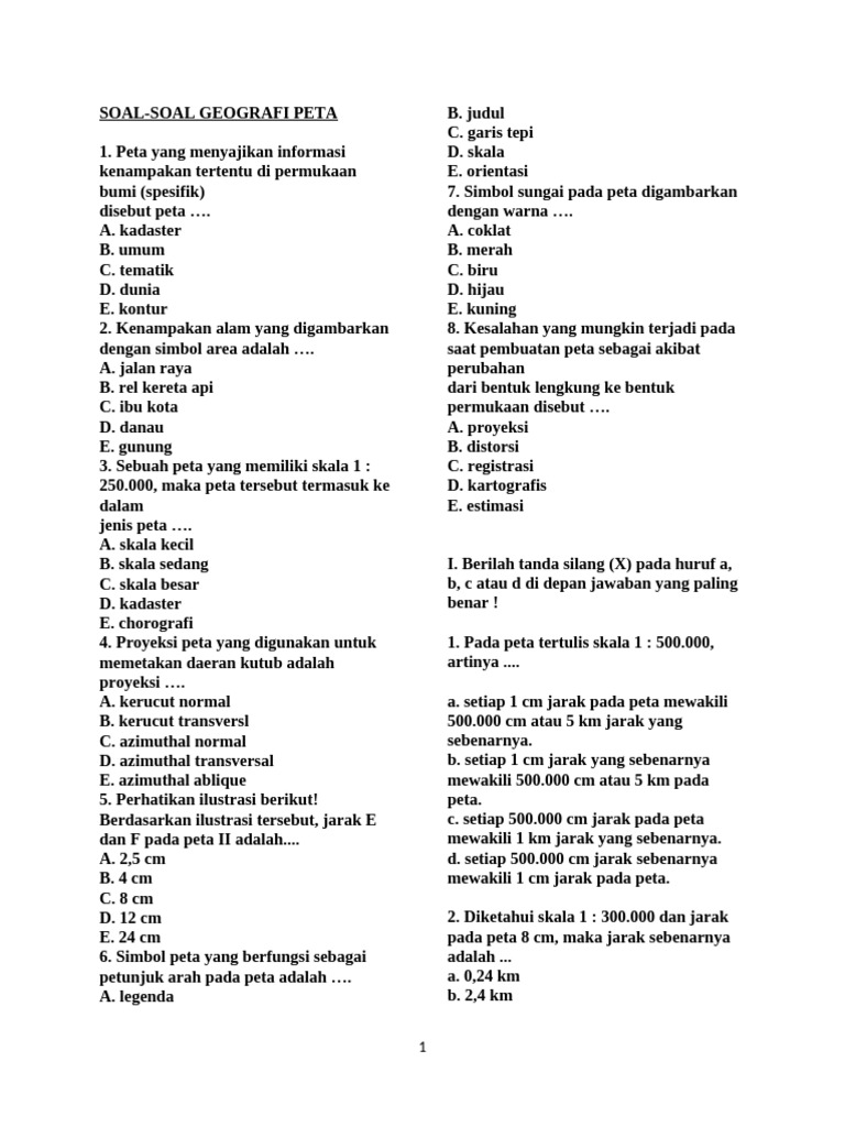 Soal Peta Siswa | PDF