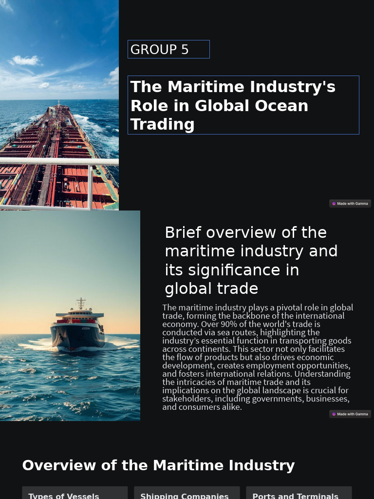 The Maritime Industrys Role in Global Ocean Trading2 | PDF | Trade ...