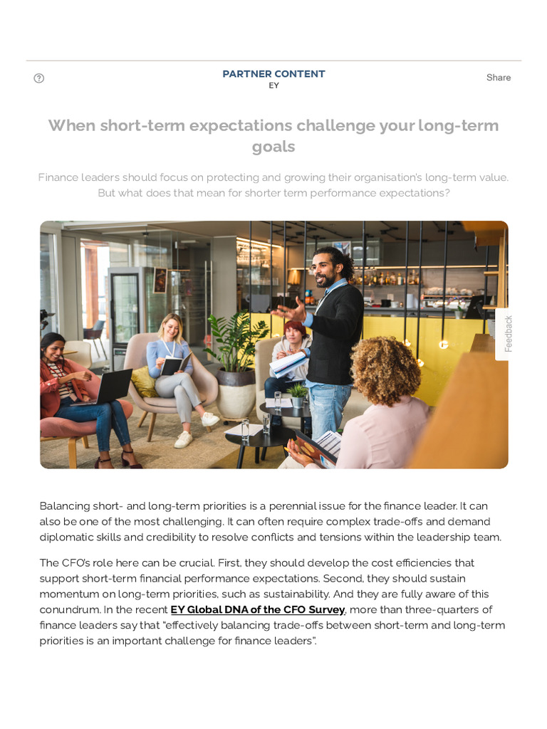When Short-Term Expectations Challenge Your Long-Term Goals | PDF ...