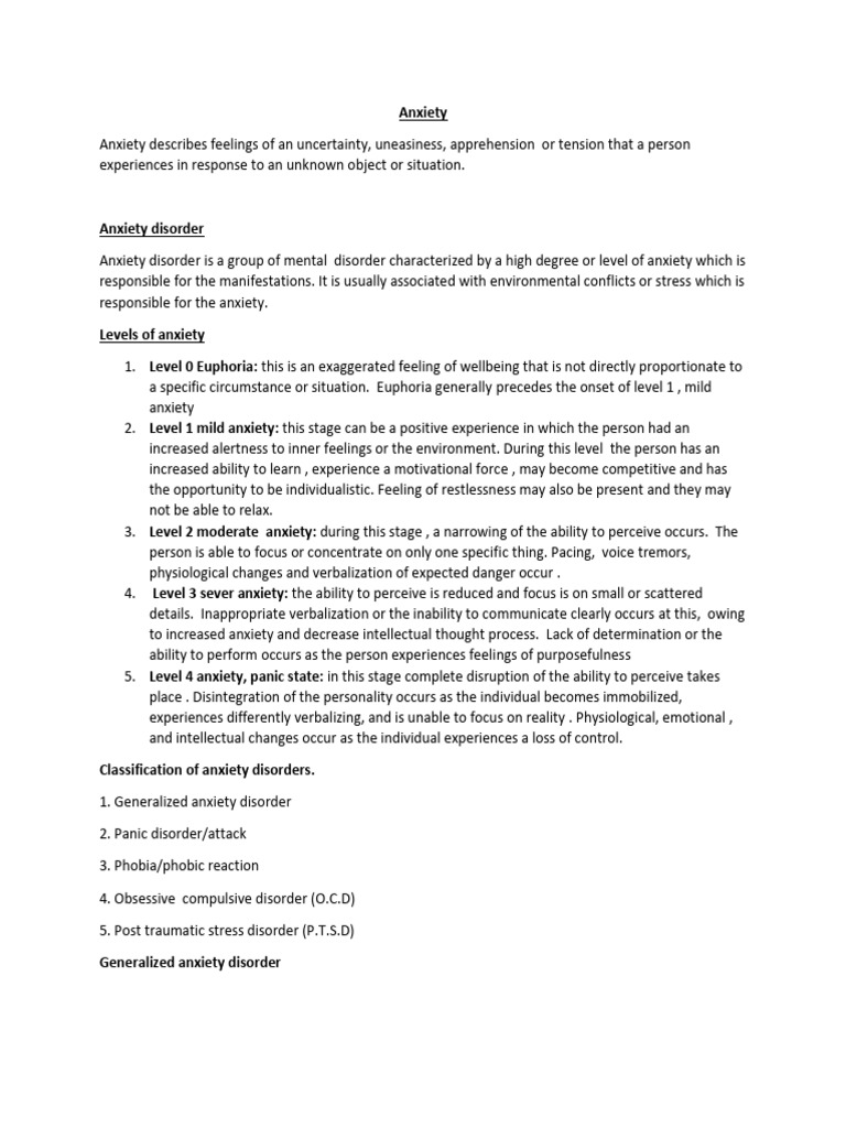 Anxiety Disorders Final Work-1 - 065638 | PDF | Anxiety | Anxiety Disorder