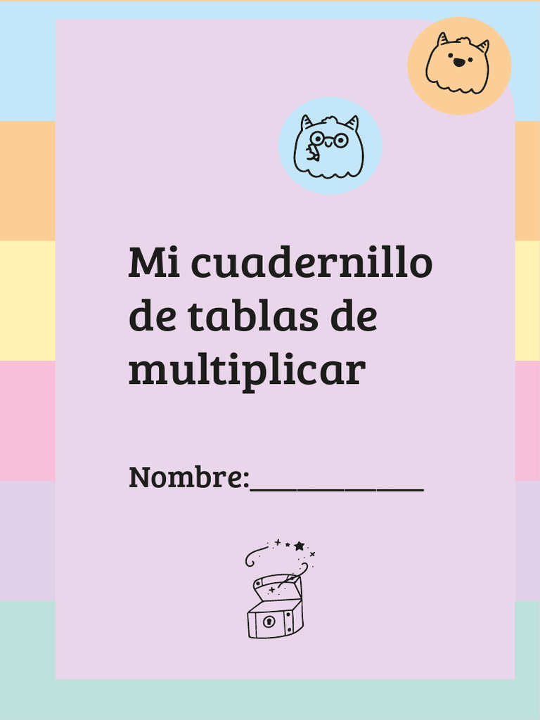 Cuadernillo de Tablas de Multiplicar | PDF | Multiplicación | Arco iris