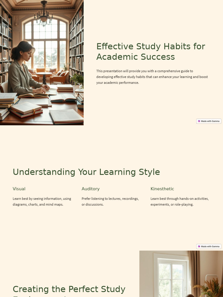Effective Study Habits Guide | PDF | Learning | Learning Styles