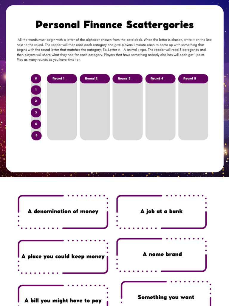 Money-Themed Classroom Activity Guide | PDF | Money