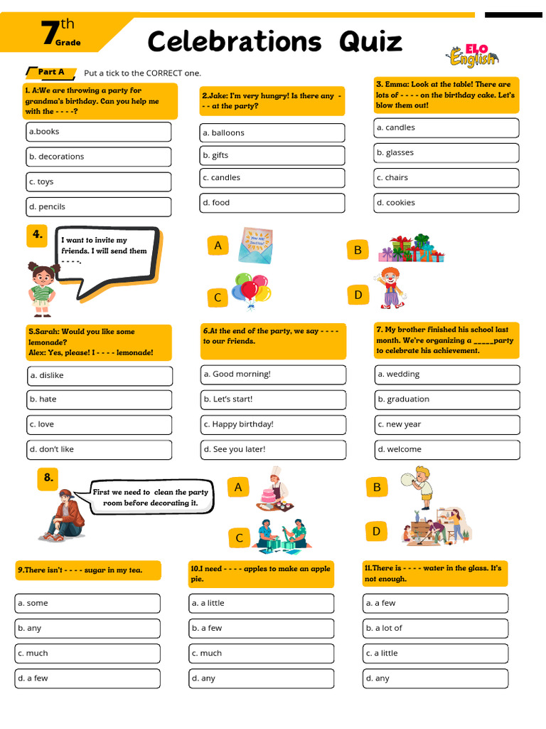 Party Planning Quiz for Kids | PDF