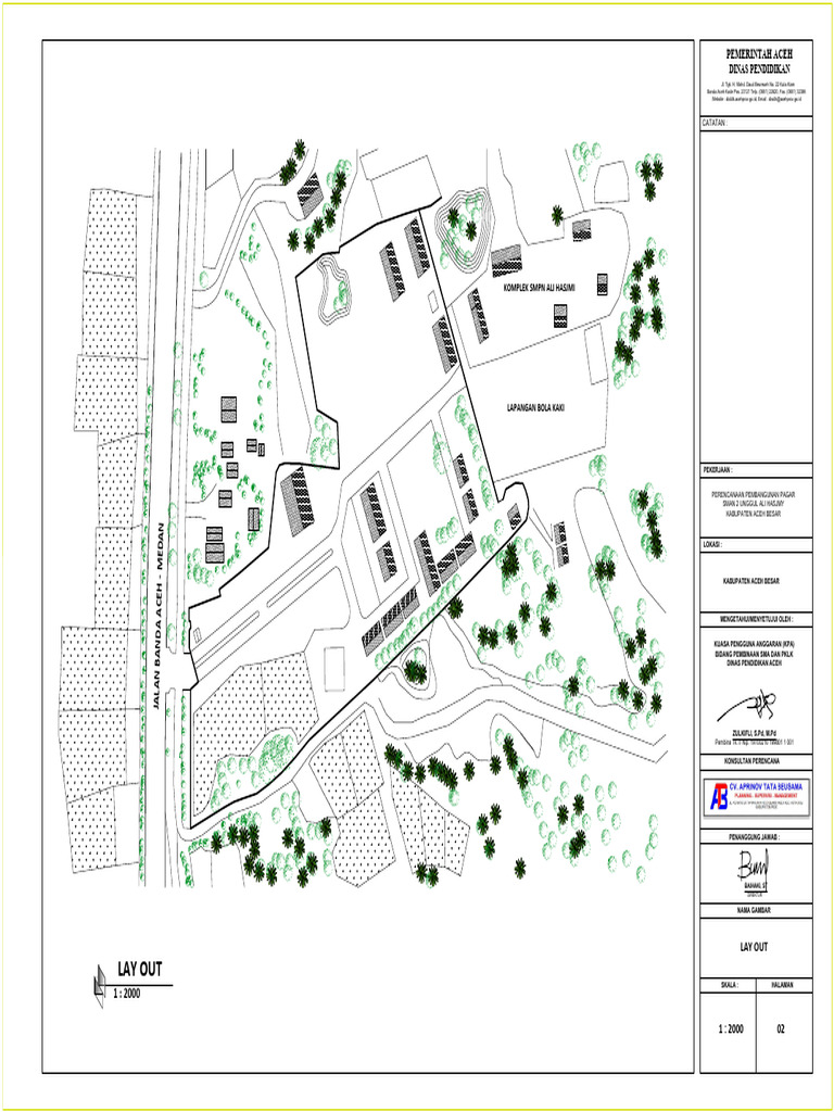 2CAD-Pemb. Pagar SMAN 2 Unggul Ali Hajmy Abes-Model | PDF