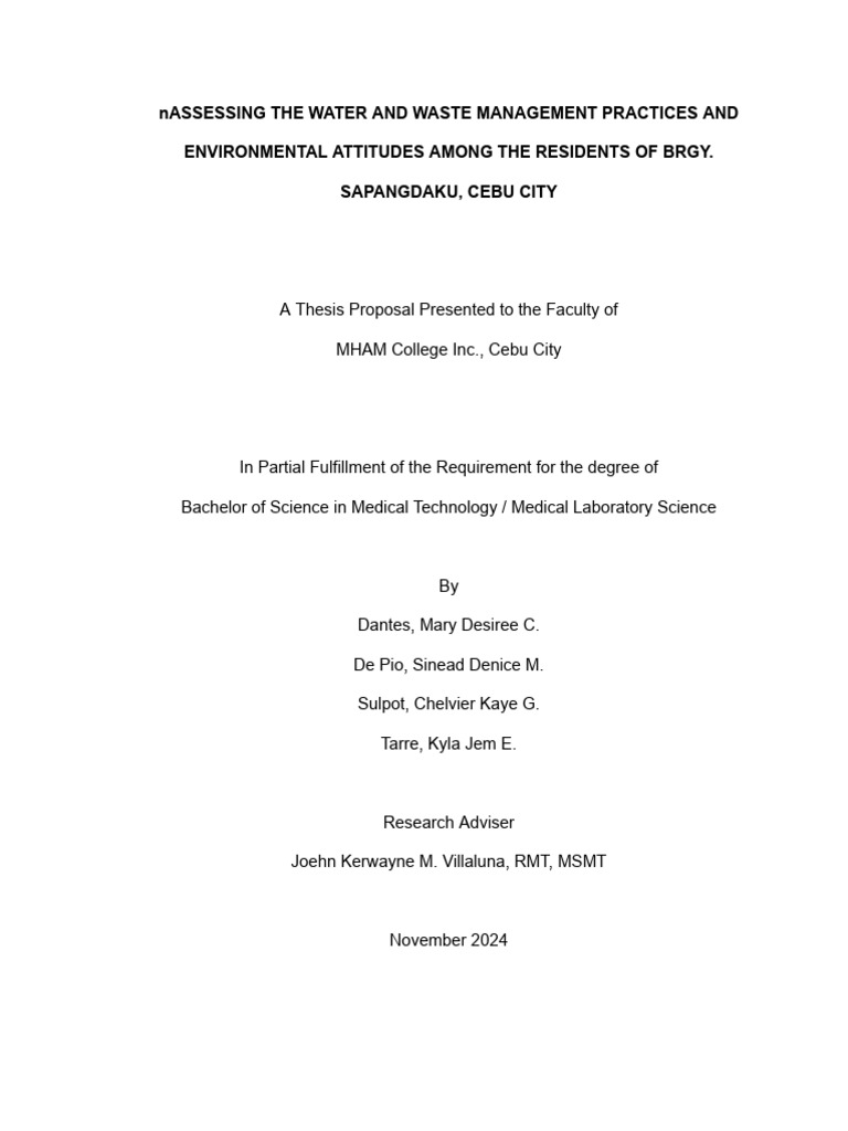 MHAM-RDO Research Proposal (Group 11) PDF | PDF | Survey Methodology ...