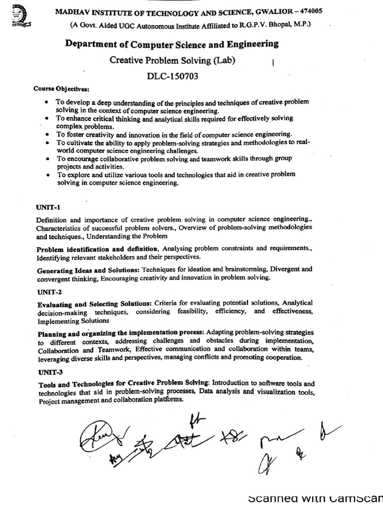 syllabus..creative_problem_solving_150703[1] (1) | PDF | Creativity ...