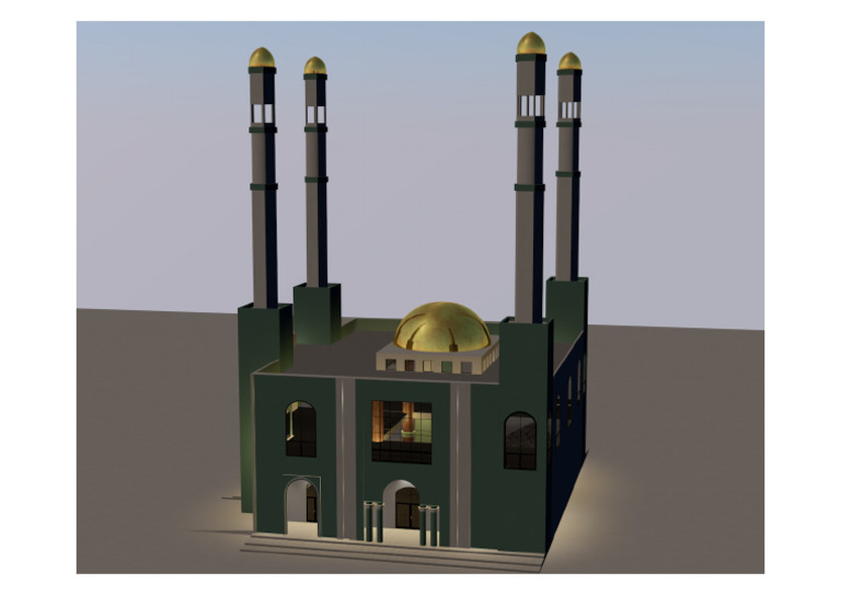 3D MOSQUEE MEDINA BAYE 4 MINARETS IM2 | PDF