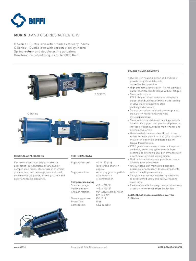 Biffi alga-algas-pneumatic-actuator | PDF
