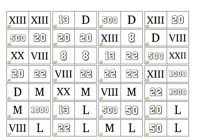 Dominos Numeros Romanos | PDF