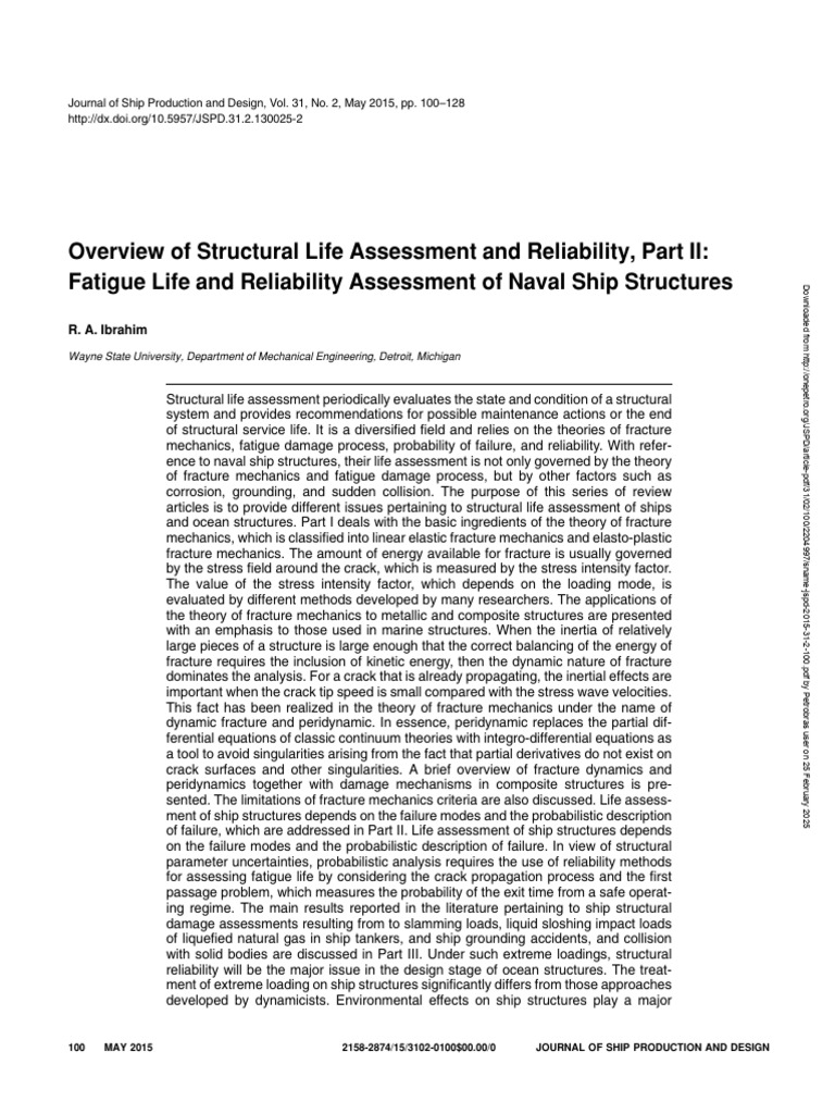 sname-jspd-2015-31-2-100 | PDF | Fatigue (Material) | Fracture