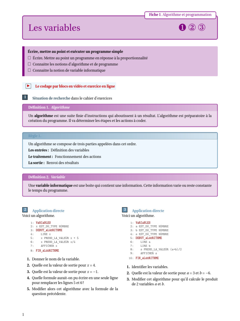 Scratch Variables | PDF | Programme informatique | Programmation