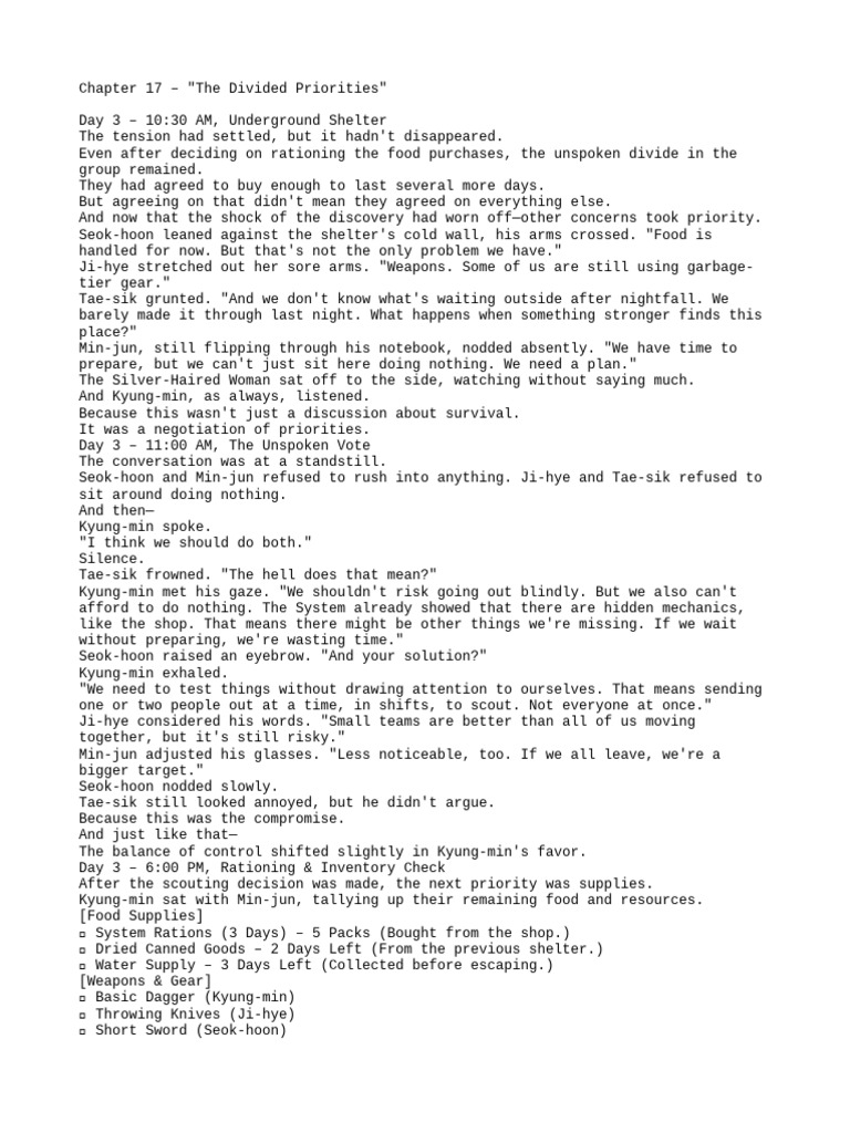 Chapter 17 - The Divided Priorities | PDF