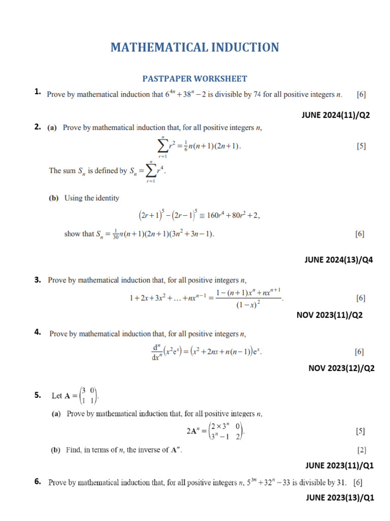 10-Mathematical Induction - PP | PDF