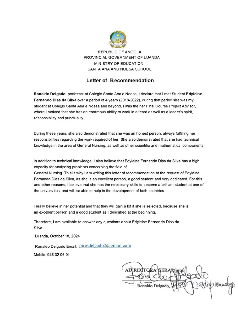 Recommendation Letter 3 | PDF